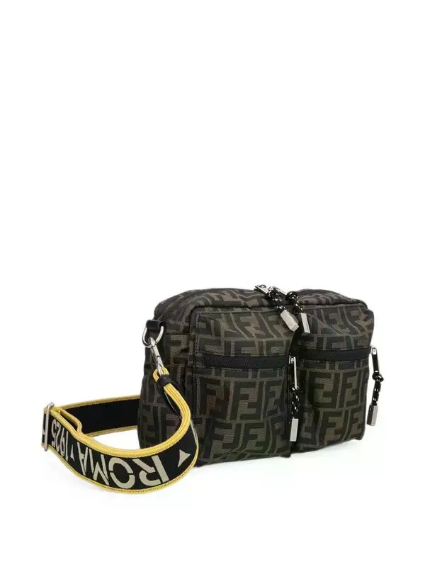 Fendi Ff Logo-print Camera Bag - Brown