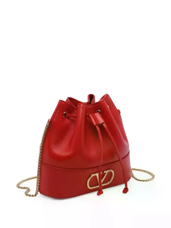 Valentino Garavani Vlogo Leather Bucket Bag