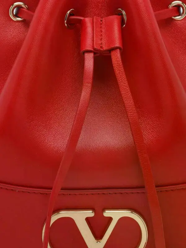 Valentino Garavani Vlogo Leather Bucket Bag