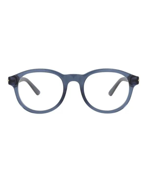 Gucci Roundframe Recycled Acetate Optical Frames - Blue Blue Transparent