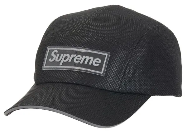 Supreme Metallic Mesh Camp Cap - Black