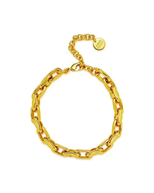 AMBER SCEATS 24k Plated Brass Link Bracelet - Gold