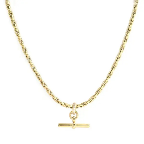 HYE JANE JEWELRY Mini Maren T-bar Necklace - Gold