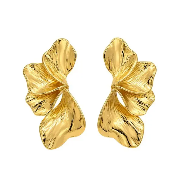 UCHI & SOTO Kin Sculptural Statement Earrings - Gold