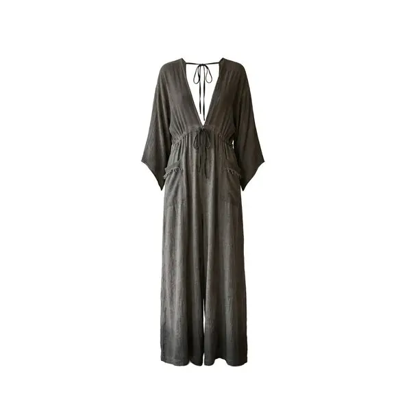 ZHENABIA Altar Jumpsuit Boho Jumpsuit Charcoal - Grey
