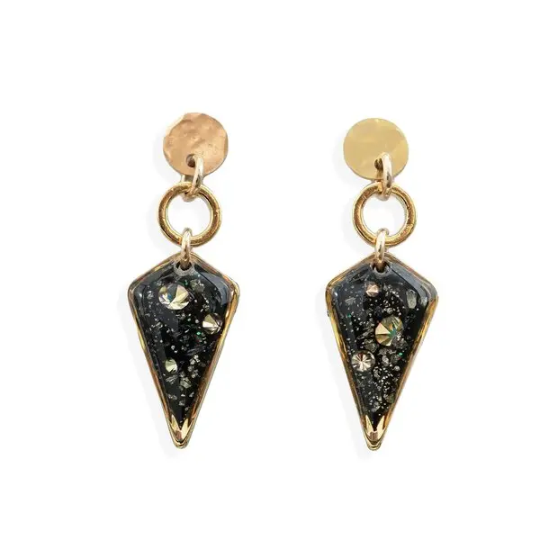 KATE KOEL Galaxy Diamond Drop Earrings - Gold
