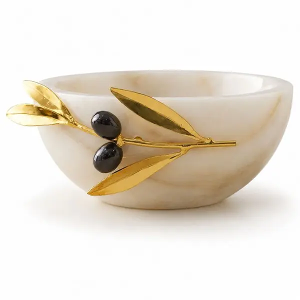 BELS & PEARL Handcrafted Olive Branch Decorative Bowl