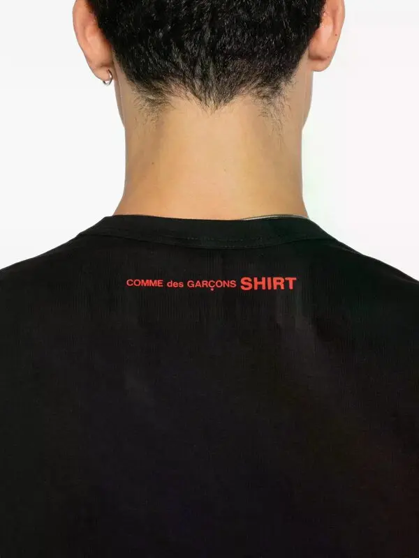Comme Des Garçons Logo-print Cotton T-shirt - Black