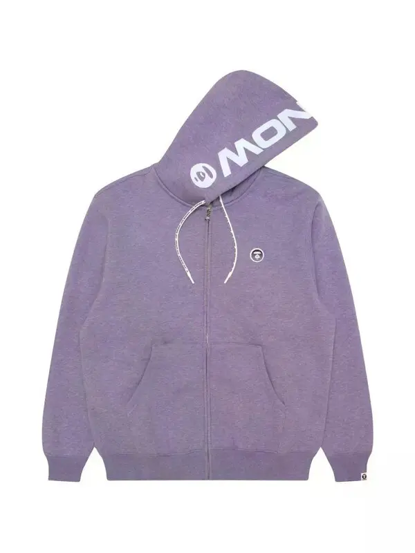 AAPE BY *A BATHING APE Aapenow Logo-print Zip-up Hoodie - Purple