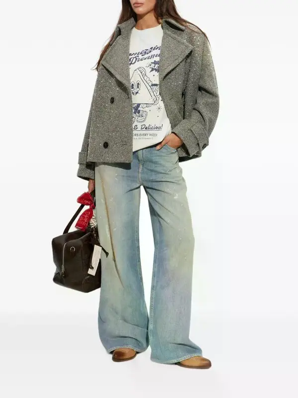 GOLDEN GOOSE Graphic-print T-shirt - Neutrals