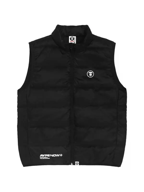 AAPE BY *A BATHING APE Moonface Zip-up Vest - Black