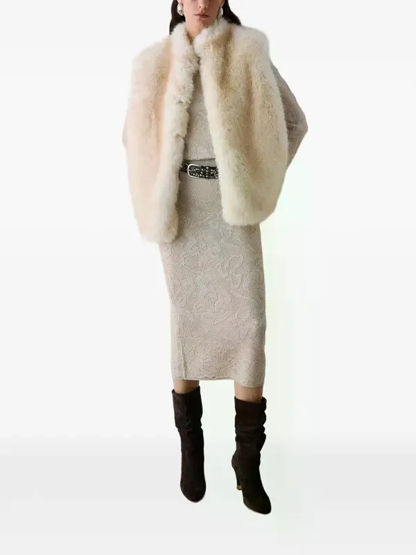 Liu Jo Faux-fur Vest With Belt