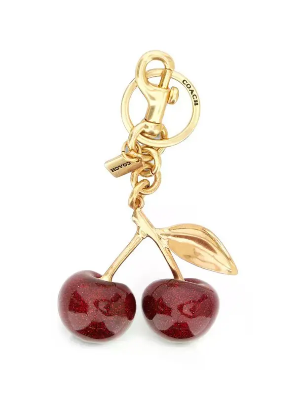 COACH Glitter-effect Cherry Bag Charm - Gold