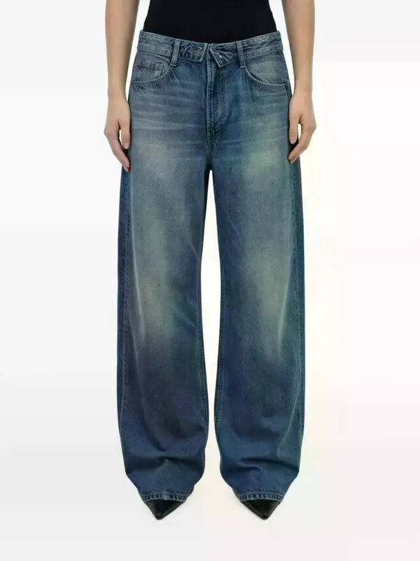 Liu Jo Zip-detail Wide-leg Jeans - Blue