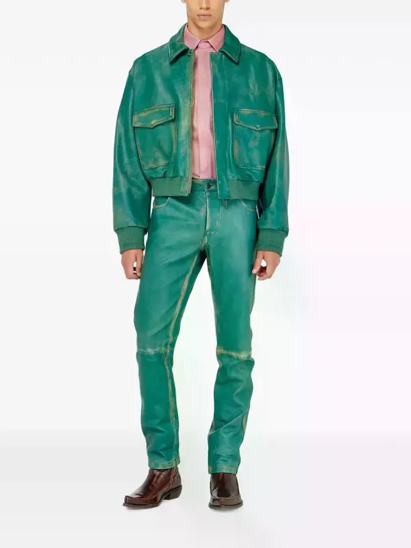 DIESEL® Treated Leather Pants