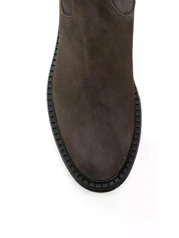 GUGLIELMO ROTTA Rear-zip Suede Ankle Boots