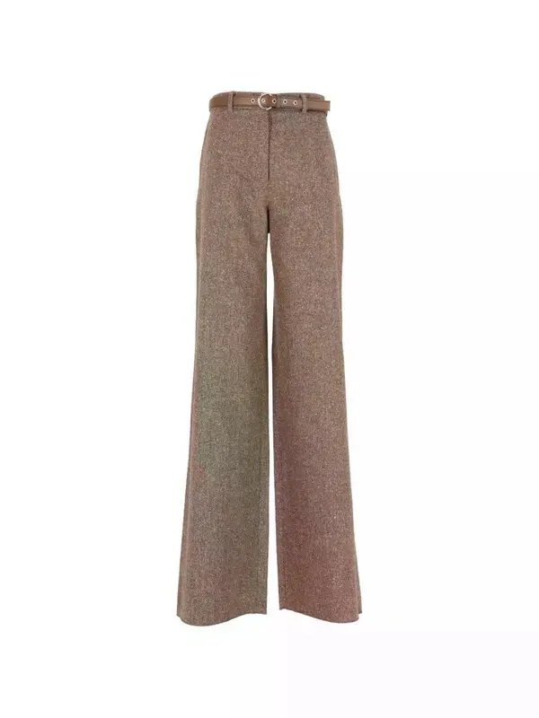 Max Mara Belted Trousers - Brown