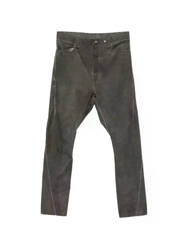 ISAAC SELLAM EXPERIENCE Washed Four-pocket Straight-leg Trousers