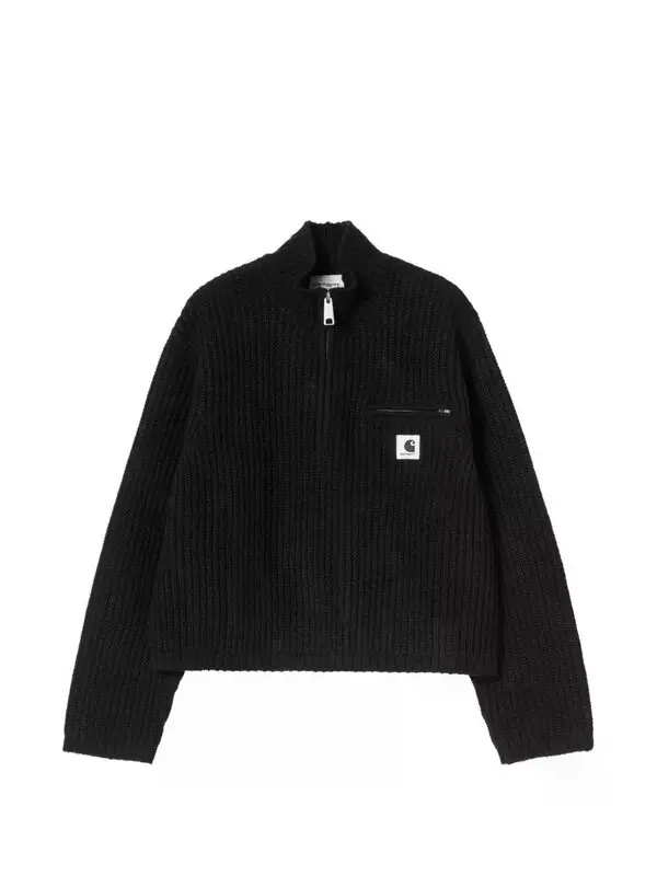 Carhartt Work In Progress Detroit Half-zip Sweater - Black