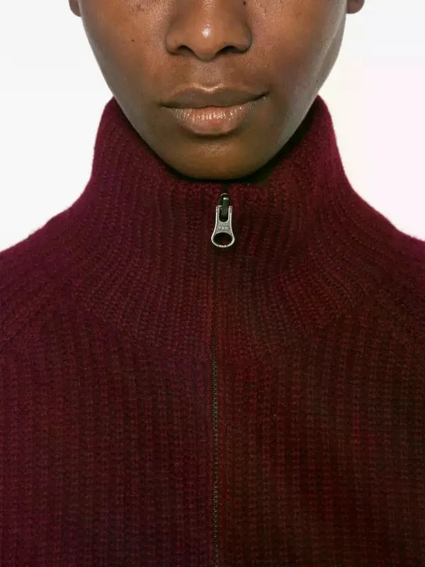 LISA YANG Sadie Ribbed-knit Zip-up Cardigan