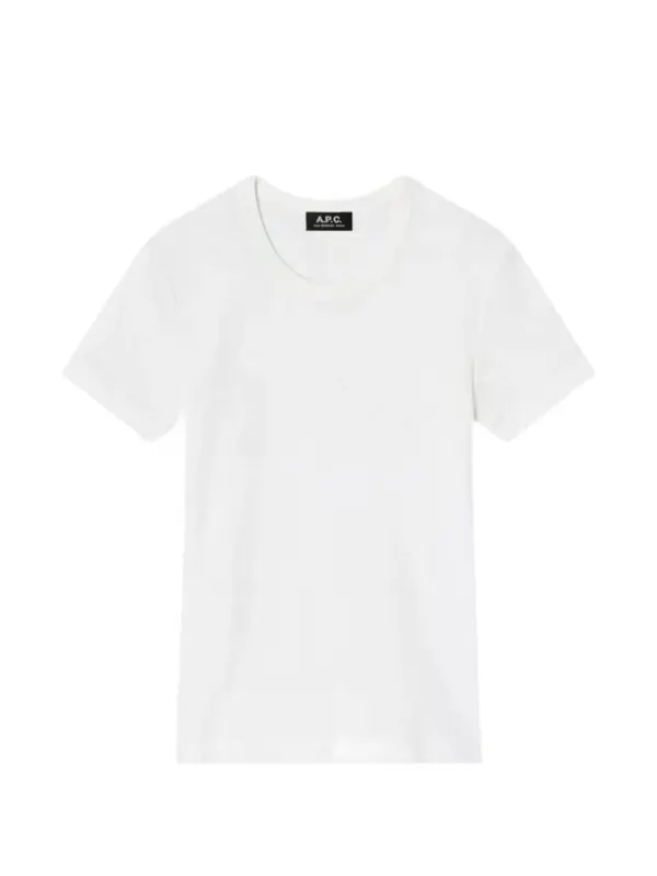 A.p.c. Logo-embroidered Crew-neck T-shirt - White