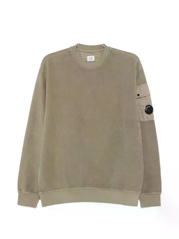 C.P. COMPANY Lens-detail Sleeve-pocket Sweater - Green