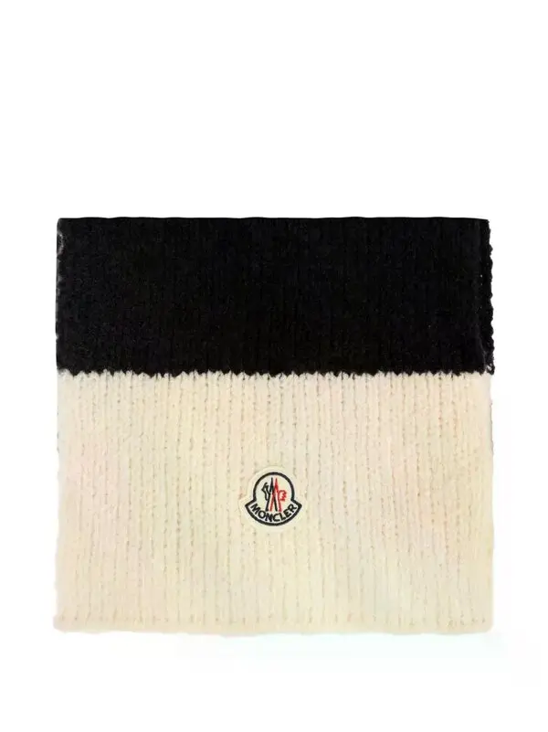 Moncler Striped Logo-patch Scarf