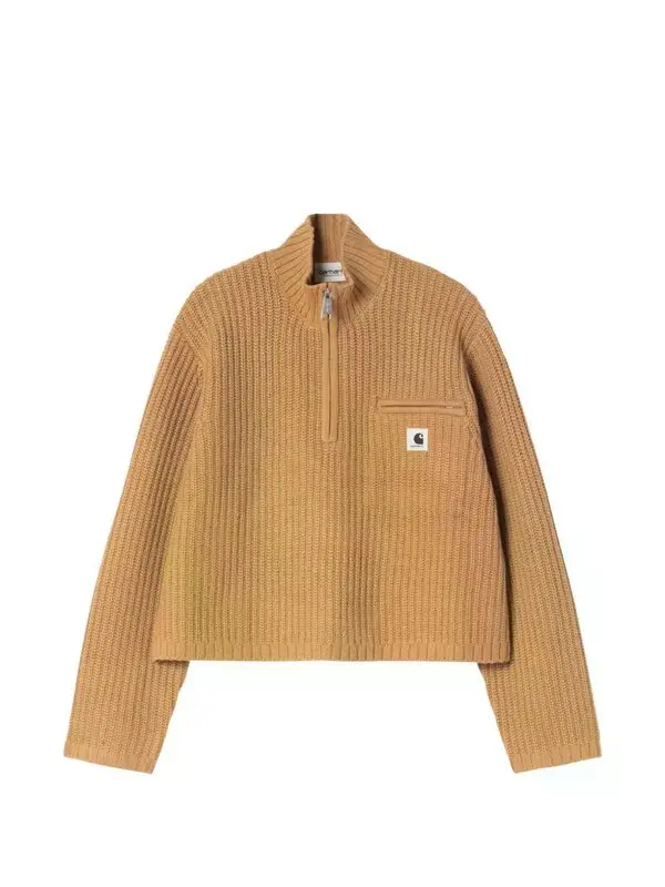 Carhartt Work In Progress Detroit Half-zip Sweater - Brown