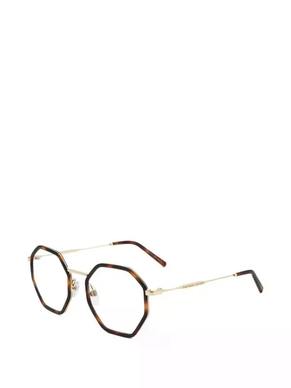 Marc Jacobs Havana Geometric-frame Eyeglasses - Gold