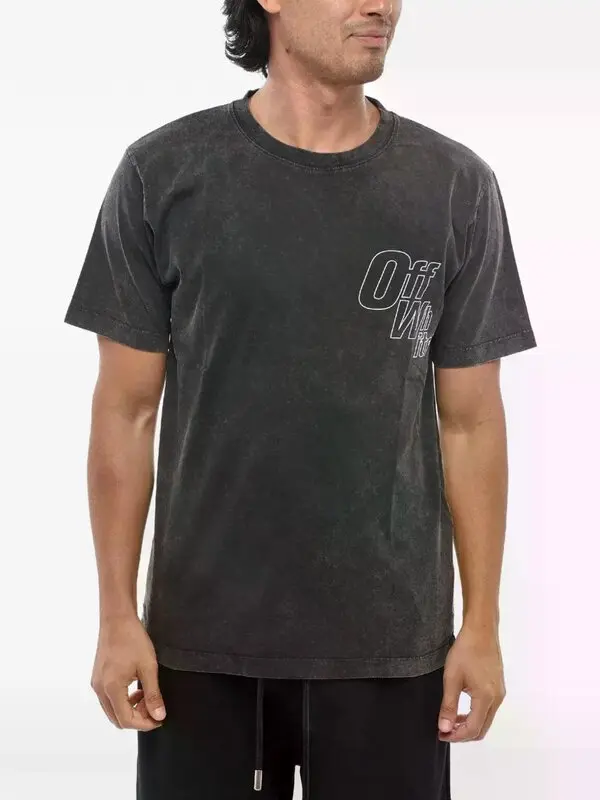 Off-White Outline Arrow Acid-wash T-shirt