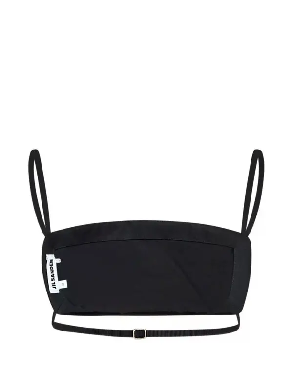 JIL SANDER Silk Faille Top With Adjustable Straps - Black