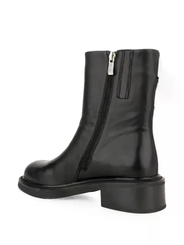 LINDA BAUMANN Zip-detail Leather Boots