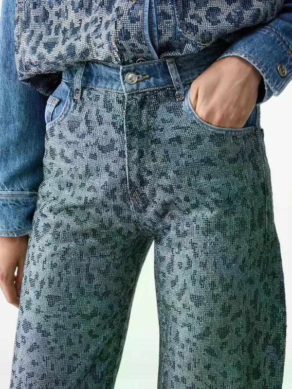 Liu Jo Straight-leg Jeans With Animal Print