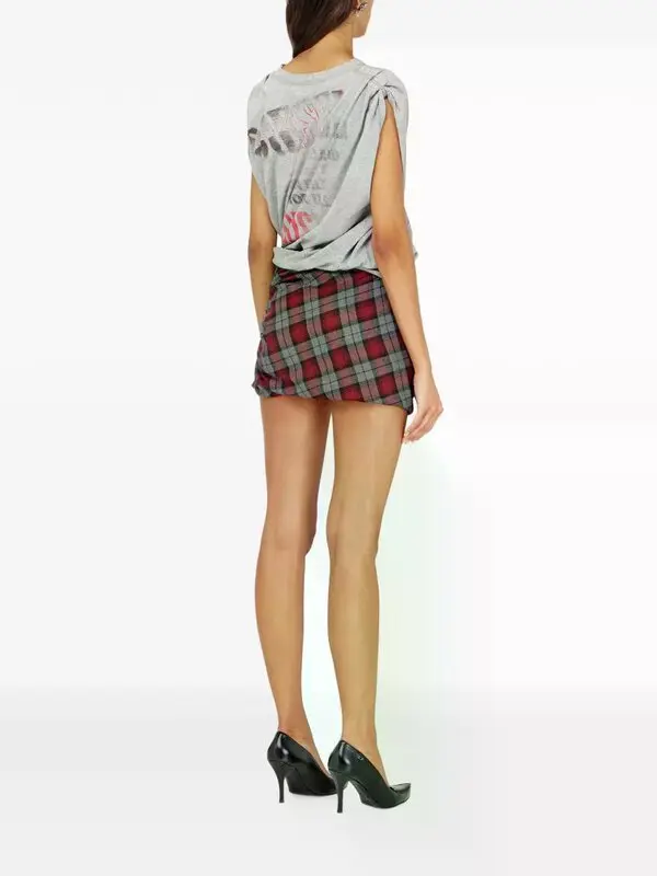 DIESEL® Playsuit In Jersey-and-check Wool