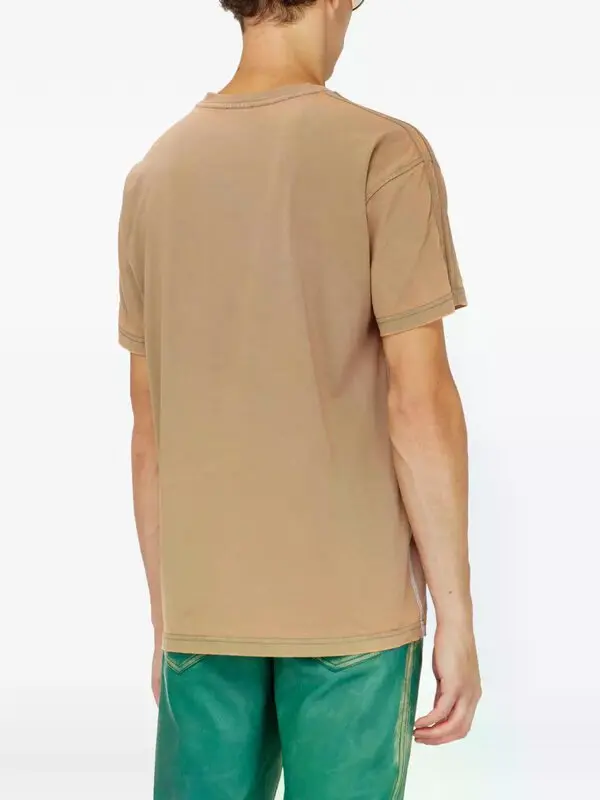DIESEL® Long-sleeve T-shirt In Burnout Jersey