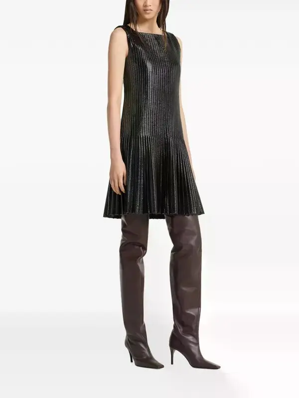 COURREGES Pleated Vinyl Mini Dress