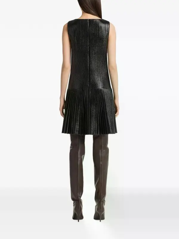 COURREGES Pleated Vinyl Mini Dress