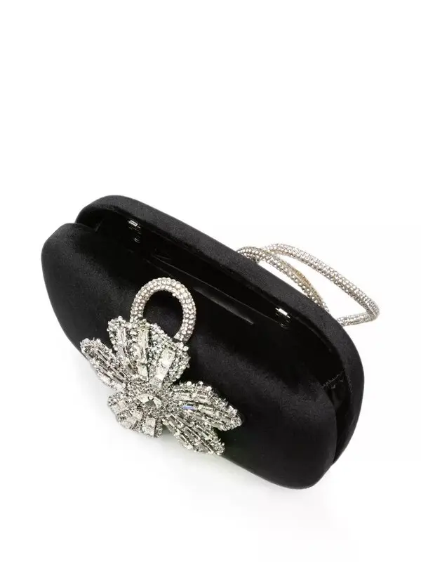 TWENTY FOURHAITCH Crystal-embellished Flower Mini Clutch Bag