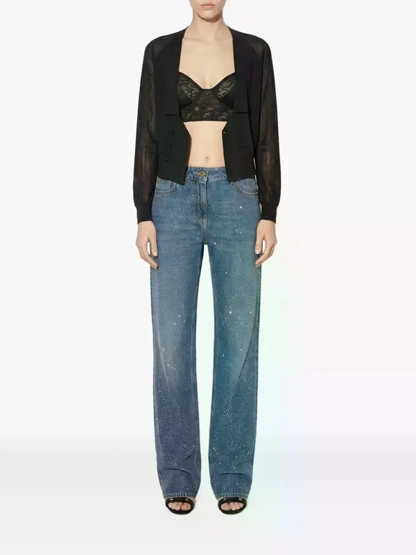 Elisabetta Franchi Mesh Knit Cardigan