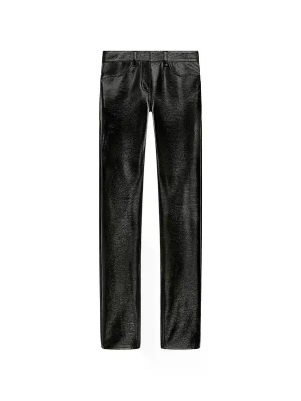 COURREGES Vinyl Straight-leg Trousers - Black