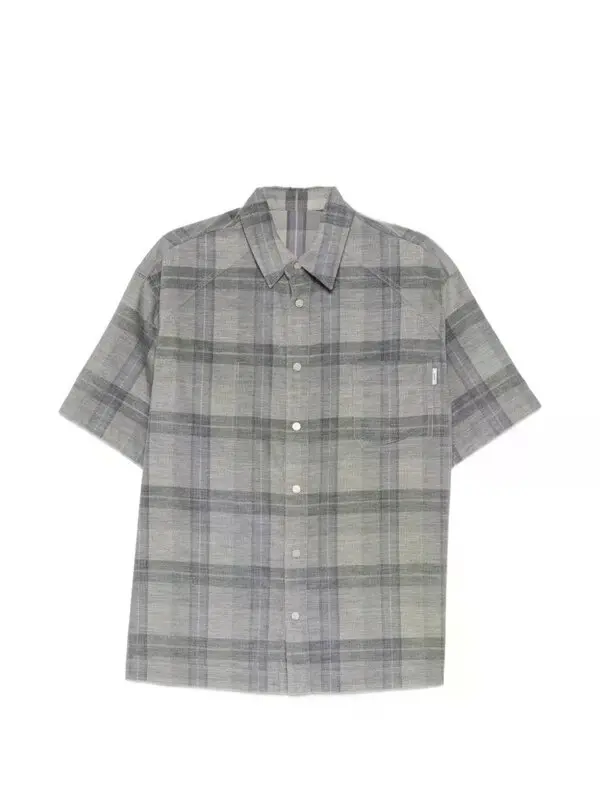 JUUN.J Check-pattern Short-sleeve Shirt - Grey