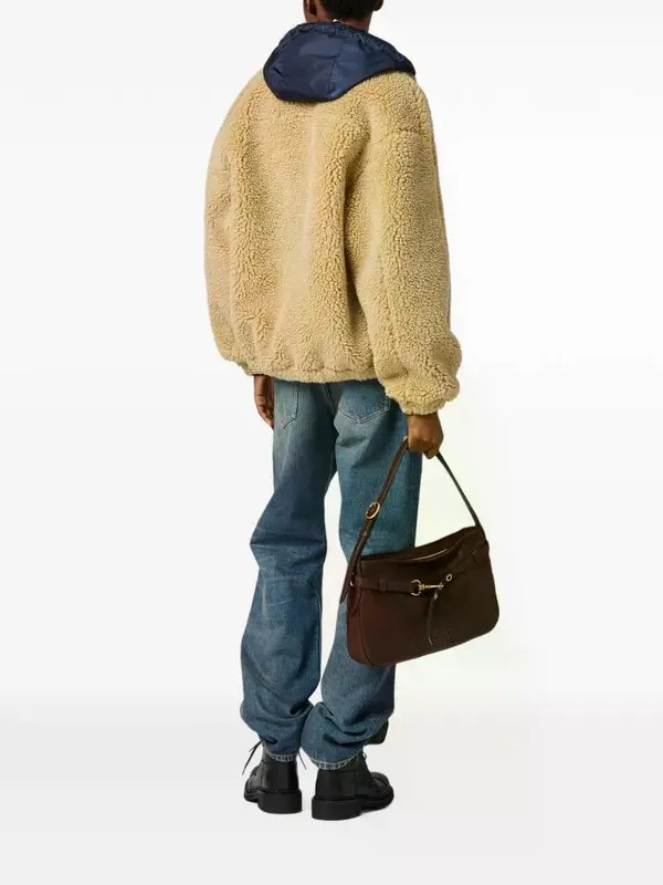 Miu Miu Fleece Blouson Jacket - Neutrals