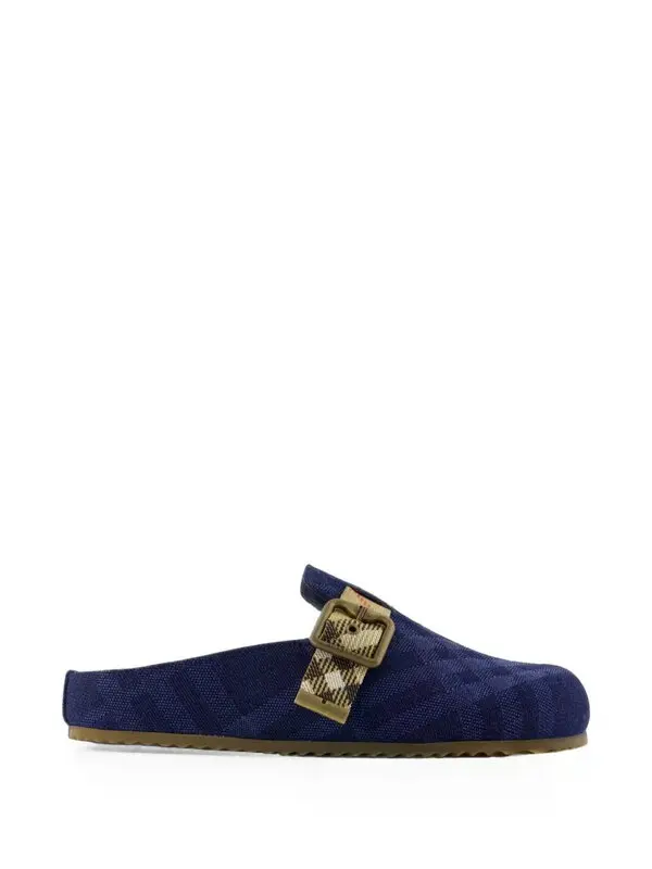 Burberry Check Denim Urchin Clogs