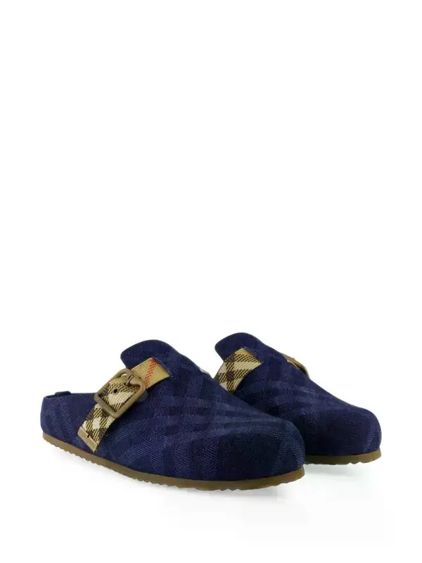 Burberry Check Denim Urchin Clogs