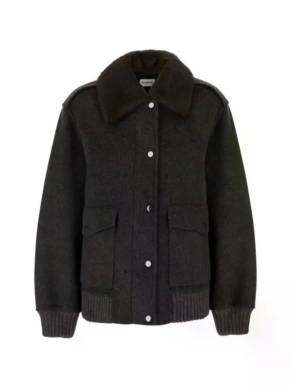 P.a.r.o.s.h Long-sleeve Wool Jacket - Brown
