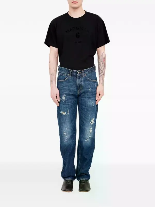 MAISON MARGIELA Distressed Straight-leg Jeans - Blue