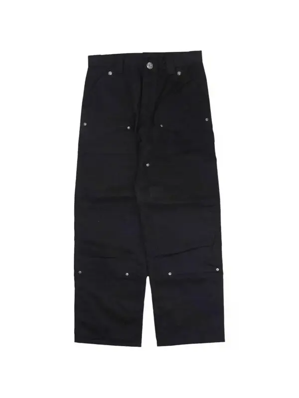 Chrome Hearts Waxed Double-knee Trousers - Black