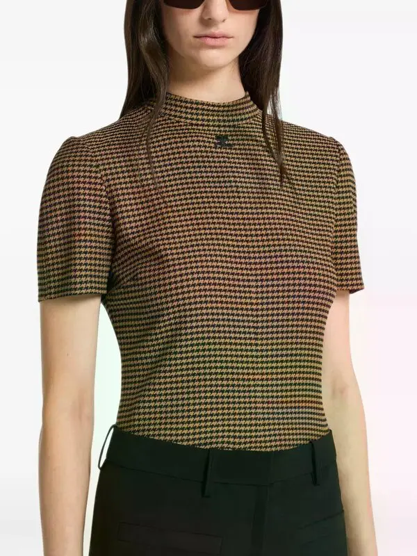 COURREGES Heritage Houndstooth-pattern Top