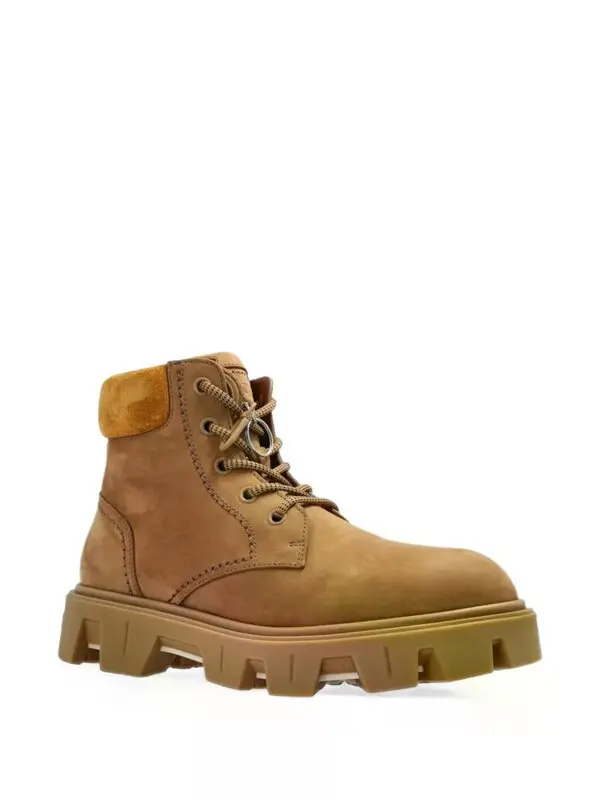 Moncler Peak City Suede-panelled Chunky-sole Boots