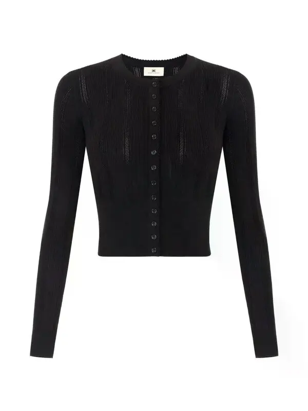 Elisabetta Franchi Knit Openwork Cardigan